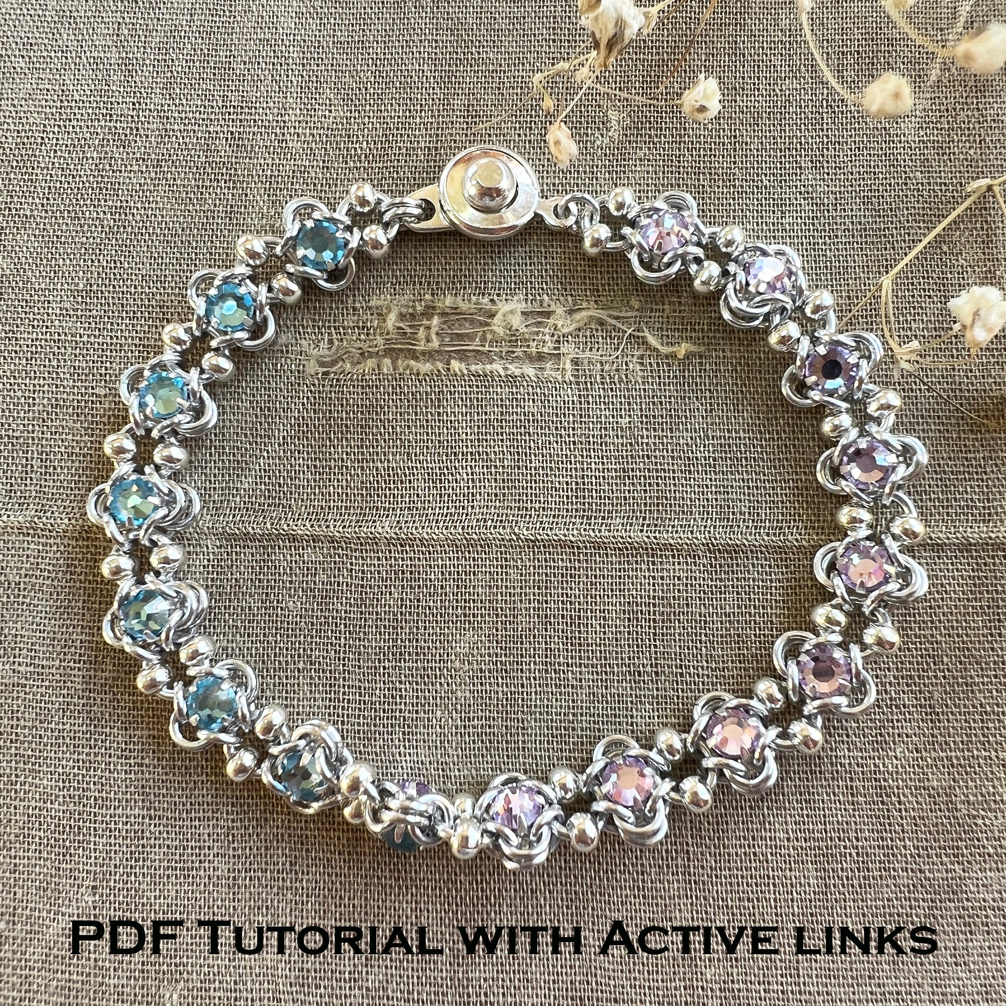 Reversible Rose Montee Beaded Bracelet PDF Tutorial & Video Class -no – Bead Me A Story