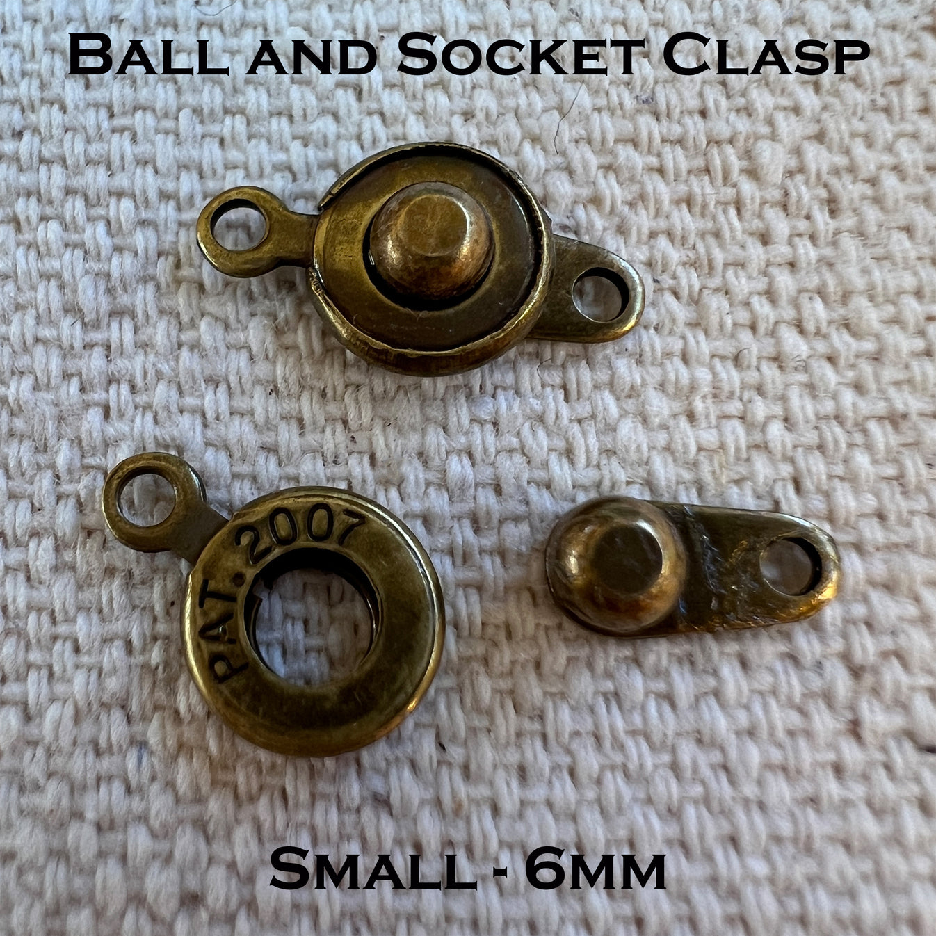 Ball & Socket Clasps 1 Hole (Package of 2) choose size and color – Bead ...