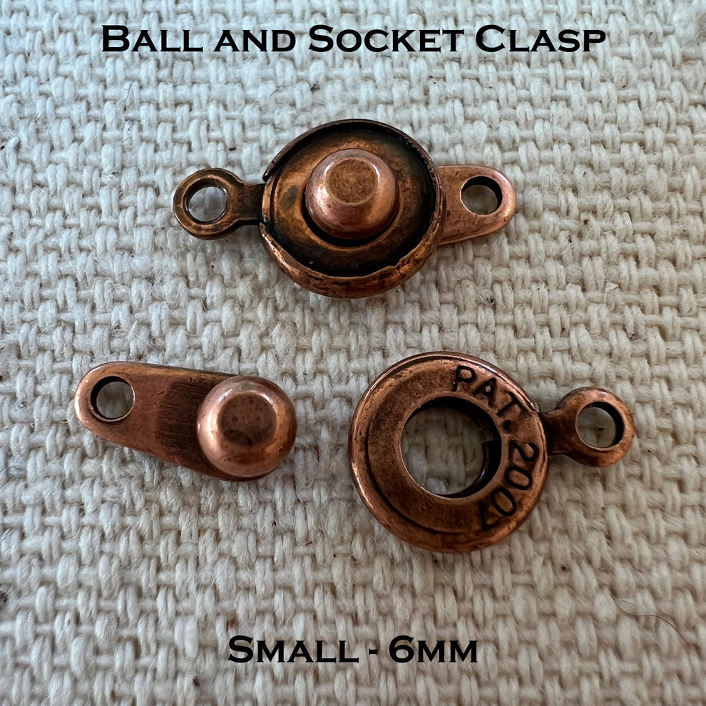 Ball & Socket Clasps 1 Hole (Package of 2) choose size and color – Bead ...
