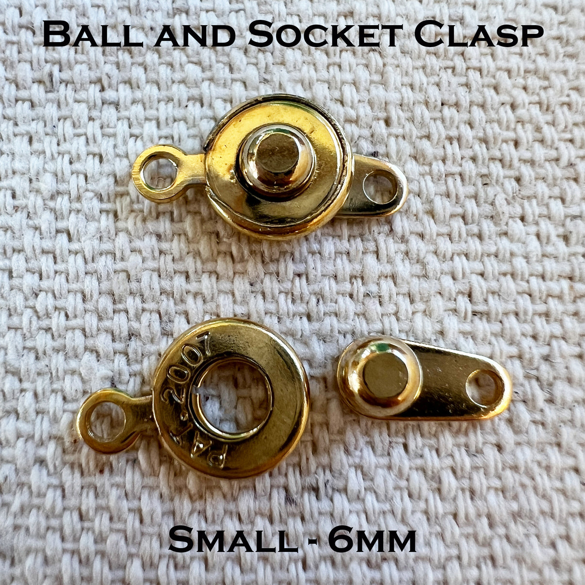 Ball & Socket Clasps 1 Hole (Package of 2) choose size and color – Bead ...