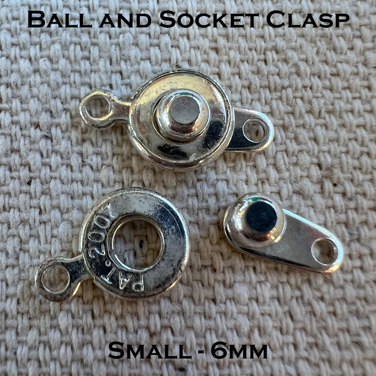 Ball & Socket Clasps 1 Hole (Package of 2) choose size and color – Bead ...