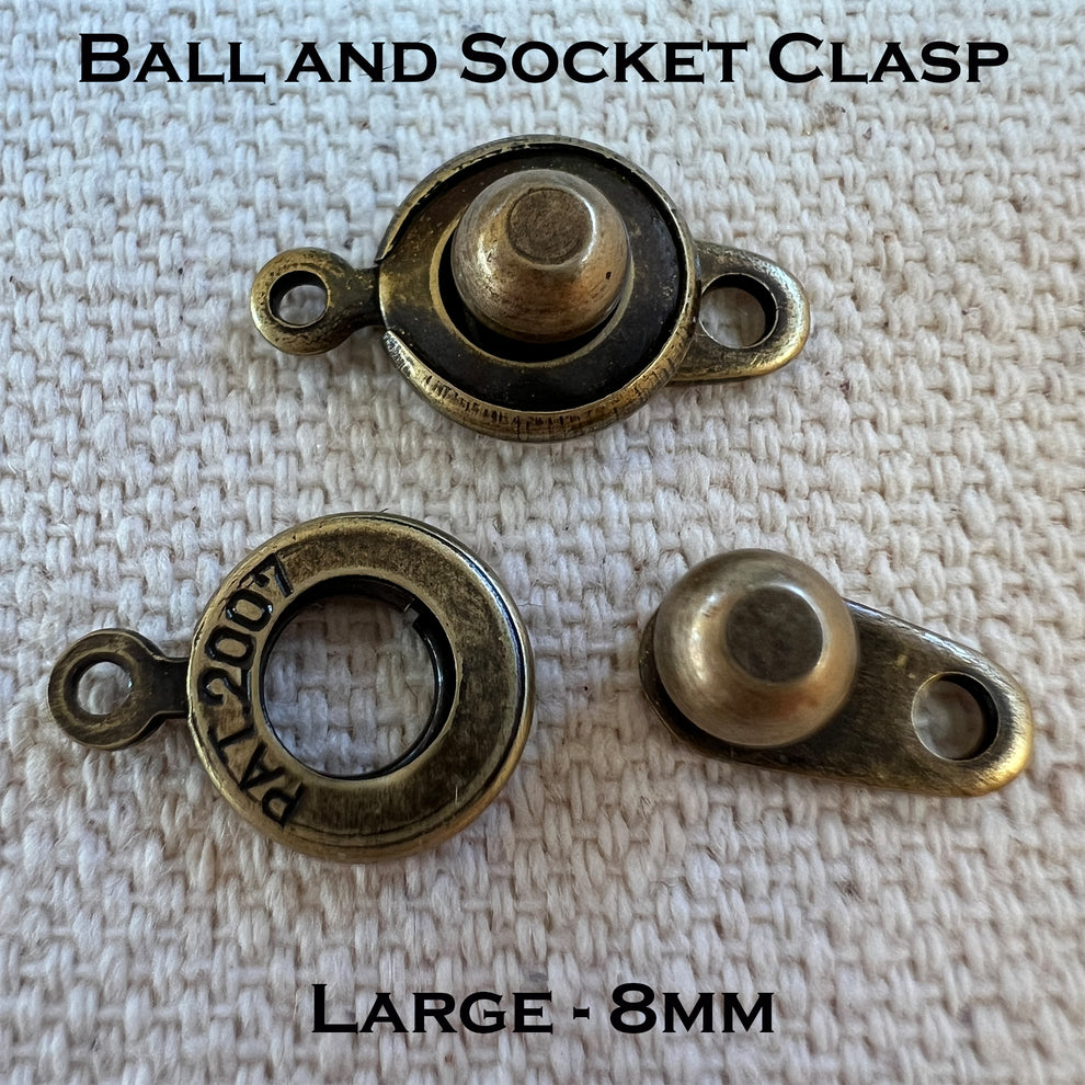Ball & Socket Clasps 1 Hole (Package of 2) choose size and color – Bead ...