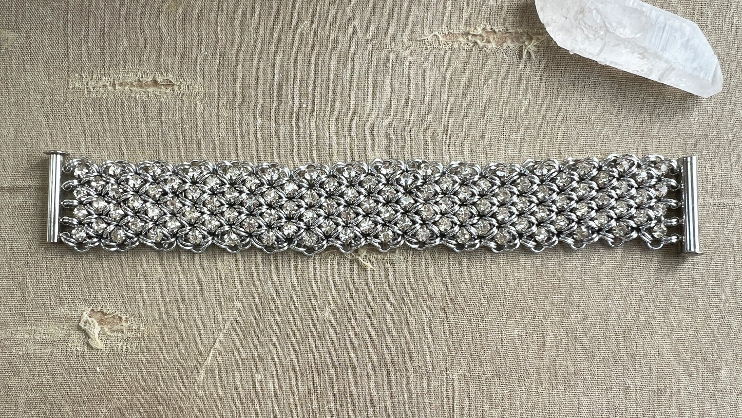 Rhinestone Cuff Bracelet PDF Tutorial & Video Class - NO PHYSICAL ITEM ...